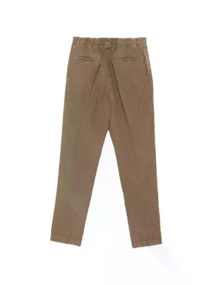 Alpha Industries Linen Elasticated Waistband Trousers - Brown