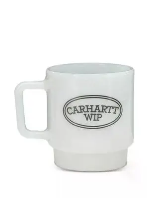 Carhartt Work In Progress Hugging Cats Glass Mug - White