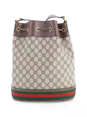 Gucci Ophidia Gg Coated Canvas Medium Bucket Bag