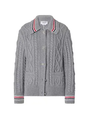 Thom Browne Aran Cable-knit Cardigan