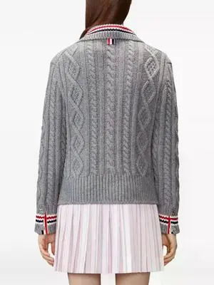 Thom Browne Aran Cable-knit Cardigan