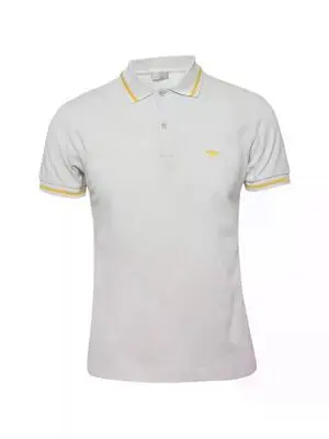 Dior Bee-embroidered Pique Polo Shirt - Grey