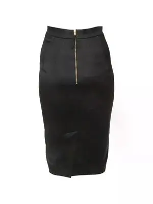 Dolce & Gabbana Satin Pencil Midi Skirt - Black