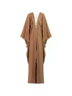TALLER MARMO Mojave Kaftan Maxi Dress - Brown