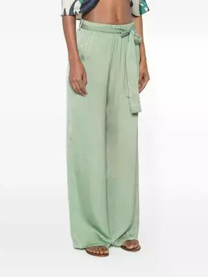 MOUTAKI Belted Wide-leg Palazzo Pants