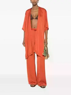 MOUTAKI Belted Wide-leg Palazzo Pants