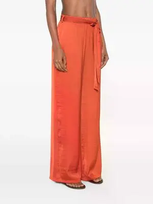 MOUTAKI Belted Wide-leg Palazzo Pants