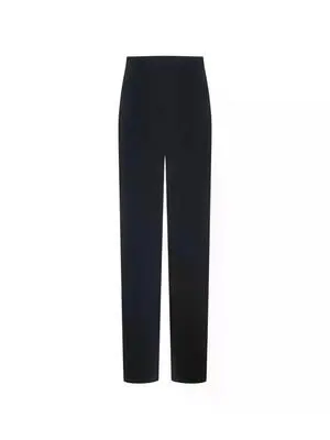 Max Mara Navy Straight-leg Trousers - Blue