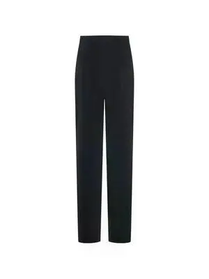 Max Mara Navy Straight-leg Trousers