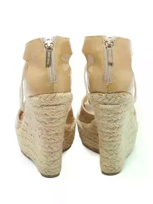 JIMMY CHOO Patent Leather Wedge Sandals
