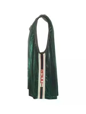 Gucci Metallic-effect Sleeveless Tank Top