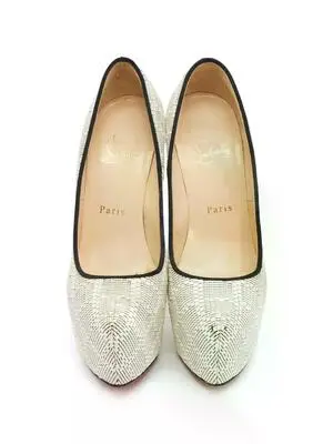CHRISTIAN LOUBOUTIN Daffodile Raffia Platform Pumps