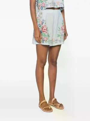 ORSINA Floral Embroidered Shorts
