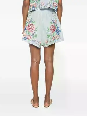 ORSINA Floral Embroidered Shorts