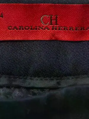 Carolina Herrera Navy Floral Lace Tailored Trousers