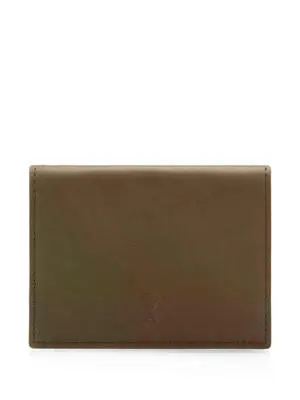 AMI Paris Cowhide Leather Trifold Wallet - Brown
