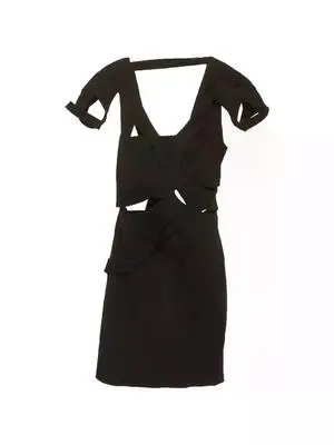 Gucci Cut-out V-neck Short-sleeve Mini Dress
