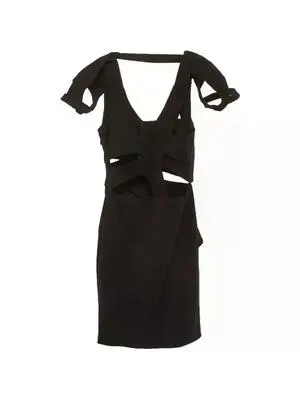 Gucci Cut-out V-neck Short-sleeve Mini Dress