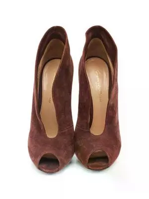 GIANVITO ROSSI Vamp Peep-toe Ankle Boots