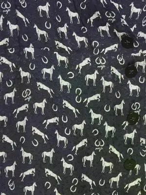 Maje Horse-print V-neck Midi Dress