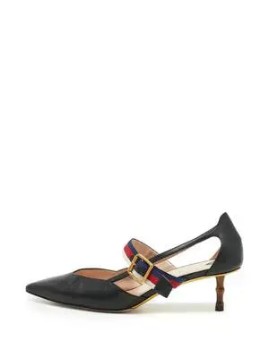 Gucci Sylvie Bamboo Pumps - Black