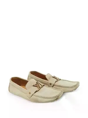 LOUIS VUITTON Monte Carlo Suede Loafers - White