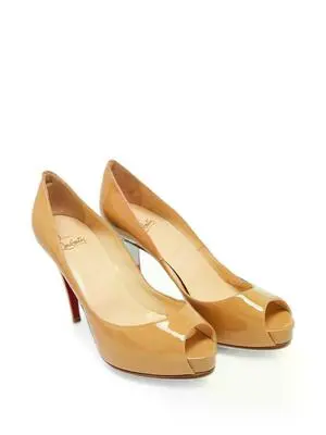 CHRISTIAN LOUBOUTIN Youyou Peep-toe Pumps - Neutrals