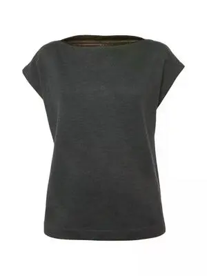 Fendi Wool Knit Boat Neck Top