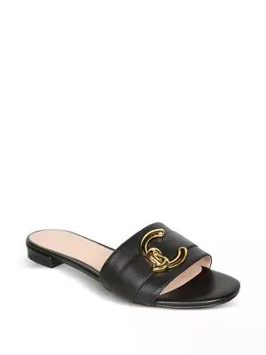 COCCINELLE Logo-plaque Leather Sandals