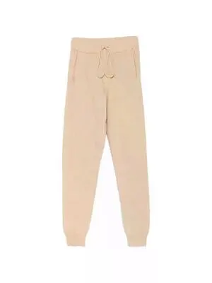 SERGIO MORETTI FIRENZE Beige Drawstring Waistband Track Pants - Neutrals