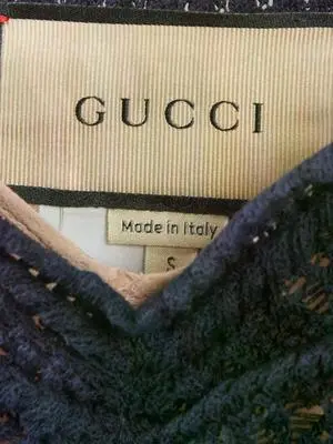 Gucci Open-knit Silk Mini Dress