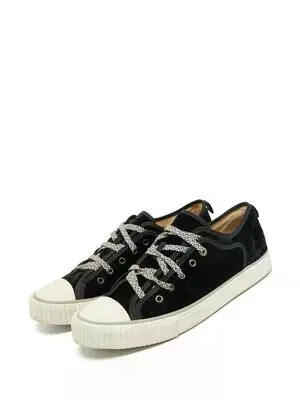 LANVIN Velvet Cap-toe Sneakers - Black