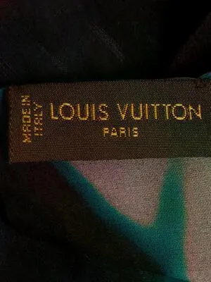 LOUIS VUITTON Holographic-print Silk Scarf
