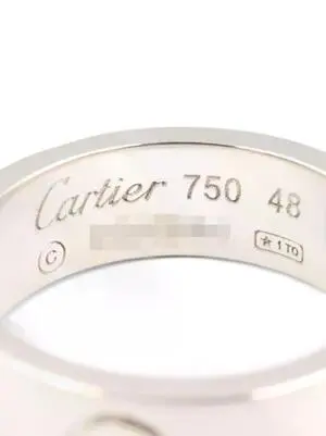 Cartier 18k White Gold Love Ring - Silver