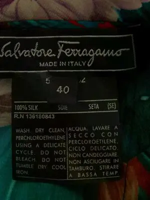 FERRAGAMO Floral Print Draped Mini Dress