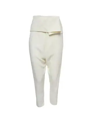 Alexander McQueen Foldover-waistband Tapered Trousers - Neutrals