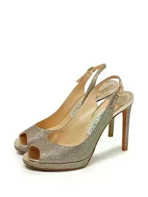 JIMMY CHOO Glitter Slingback Pumps