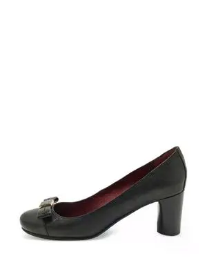 Marc Jacobs Leather Bow Detail Block Heel Pumps