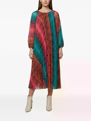 Escada Dansion Snakeskin-print Maxi Dress - Red
