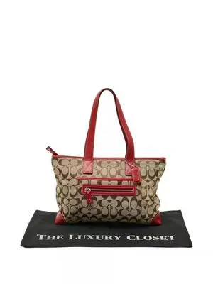 COACH Signature Front Zip Tote Bag