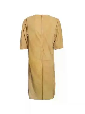 Hermès Suede Leather Mini Dress