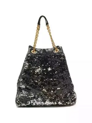 Dolce & Gabbana Miss Kristen Sequinned Tote Bag - Black