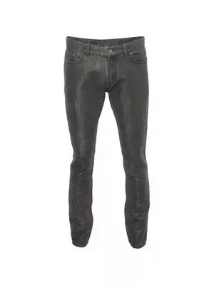 LOUIS VUITTON Slim-fit Waxed Effect Jeans - Grey