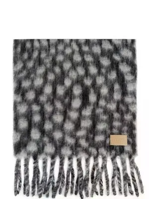 Fendi Fringed Checked Scarf
