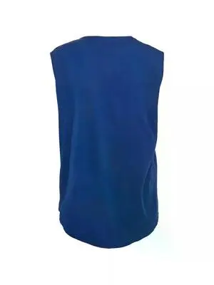 Balmain Logo-print Sleeveless Top - Blue