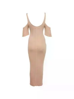 424 Rib-knit Open-shoulder Maxi Dress