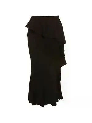 Givenchy Ruffle Overlay Maxi Skirt - Black