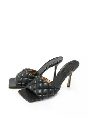 Bottega Veneta Lido Quilted Sandals - Black