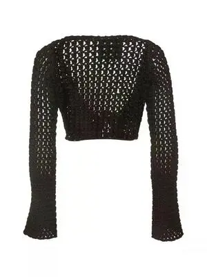 Moschino Open-knit Cropped Sweater