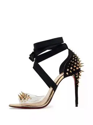 CHRISTIAN LOUBOUTIN Barbarissima Spiked Ankle-strap Heeled Sandals - Black